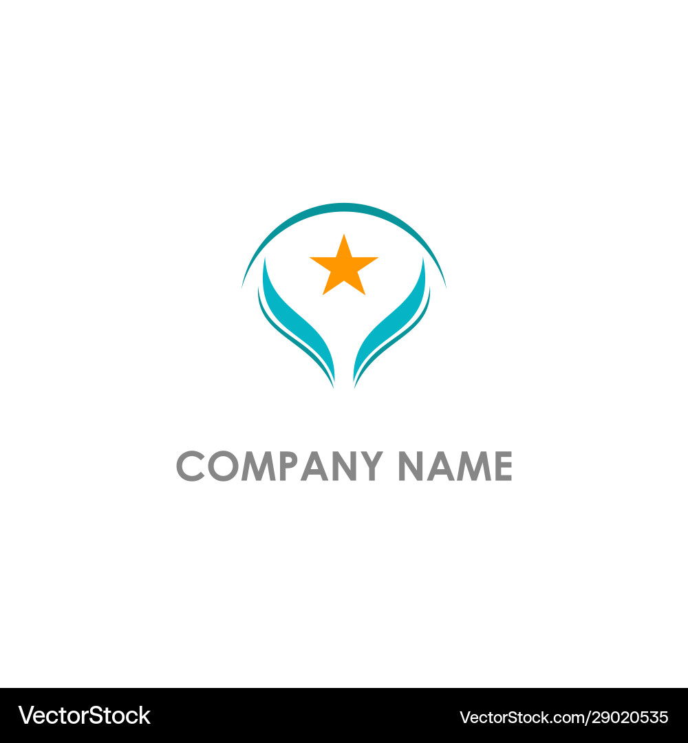 Star pride abstract company logo Royalty Free Vector Image