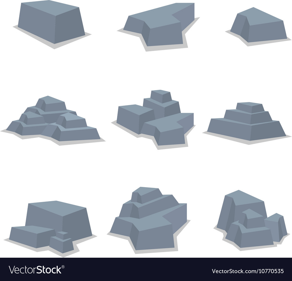 Stone set element Royalty Free Vector Image - VectorStock