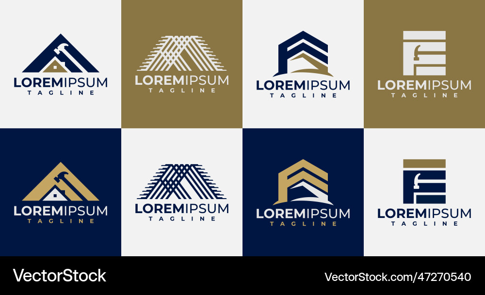 Building construction letter f logo design Vector Image