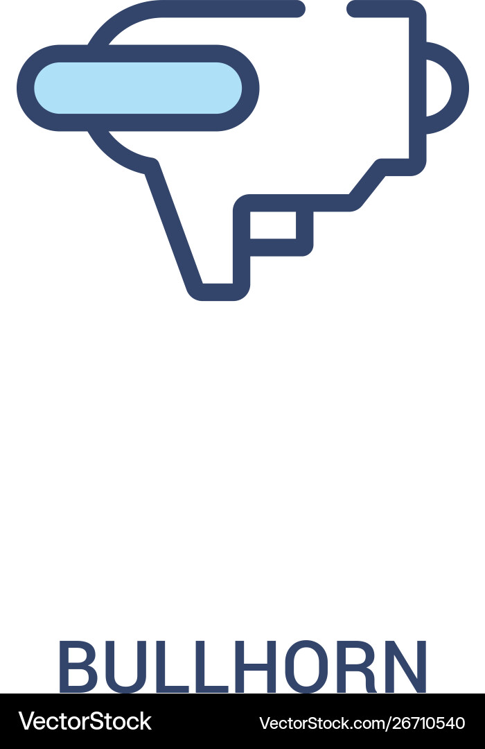 Bullhorn concept 2 colored icon simple line Vector Image
