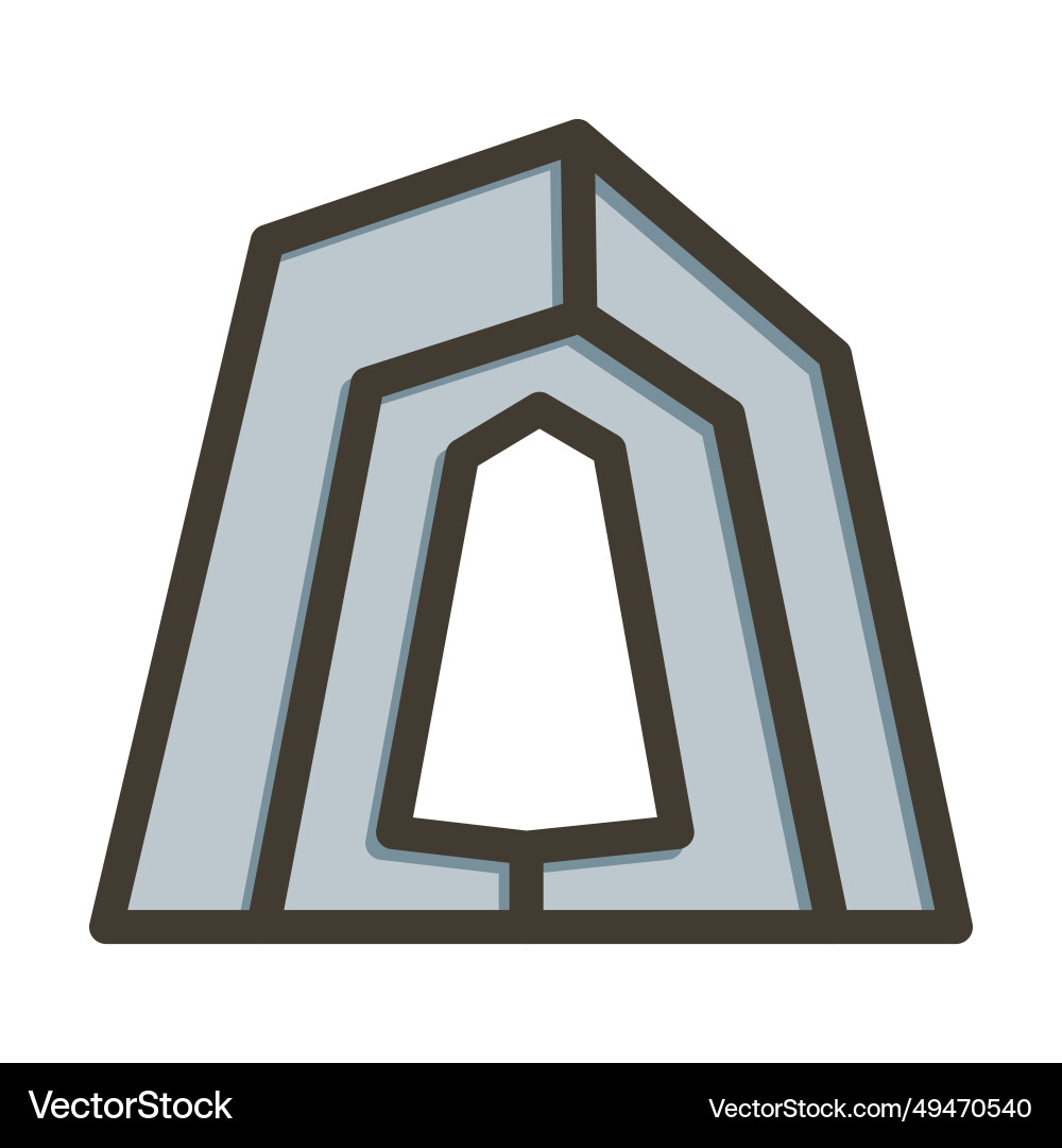 Cctv headquarters thick line filled colors icon Vector Image