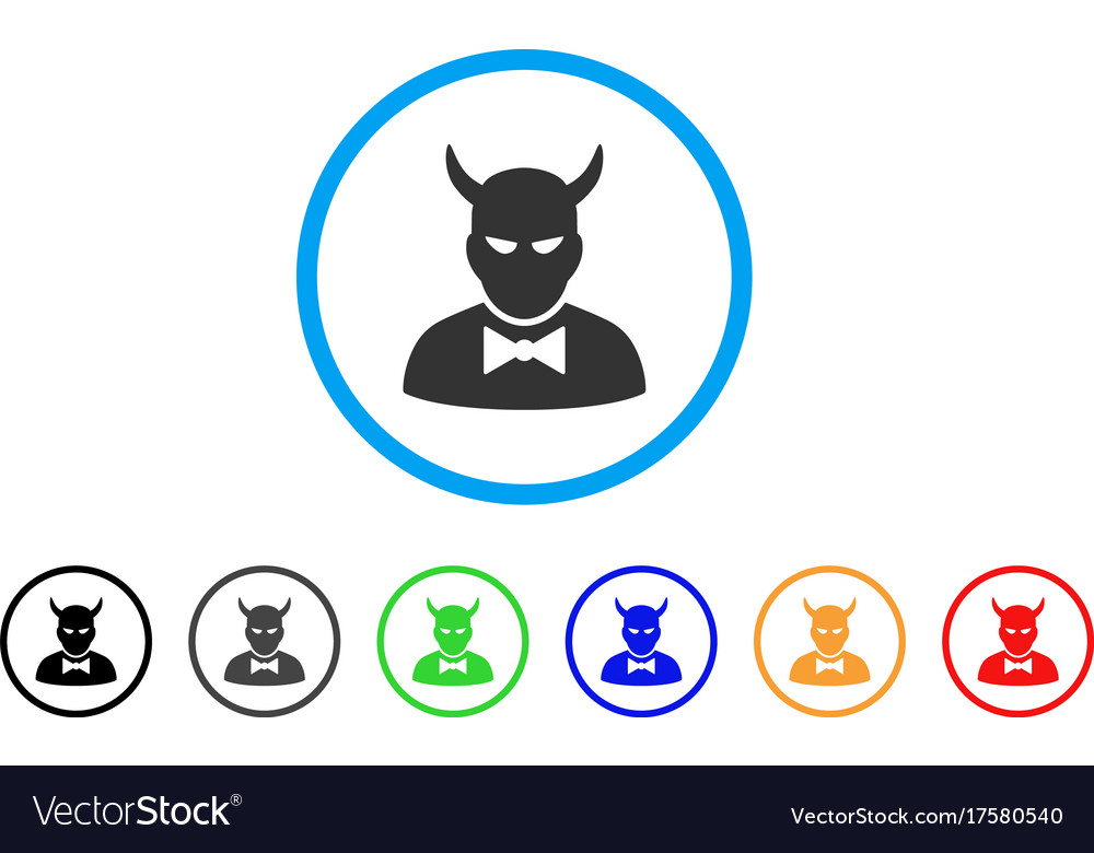 Devil rounded icon Royalty Free Vector Image - VectorStock