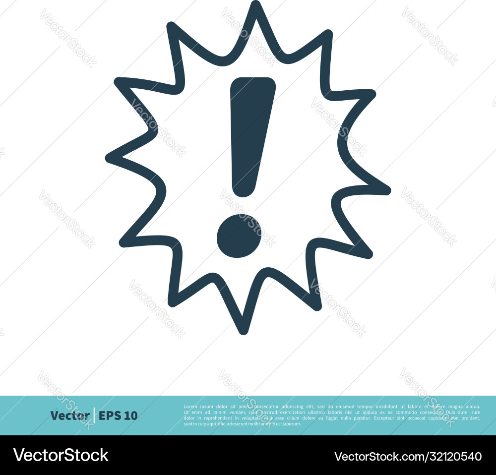 Exclamation icon logo template design eps 10 Vector Image