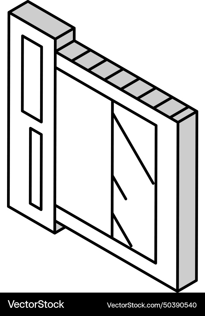 Factory machine for glass production isometric Vector Image