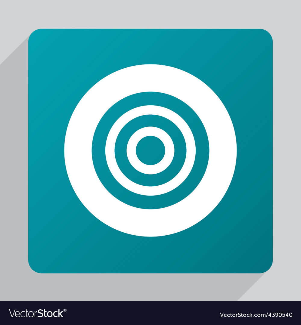 Flat target icon Royalty Free Vector Image - VectorStock