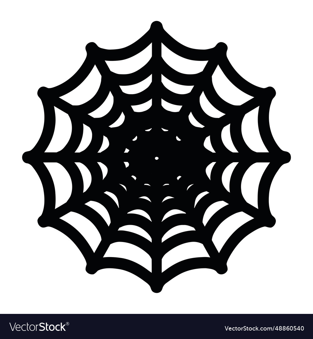 Halloween icon spiderweb Royalty Free Vector Image