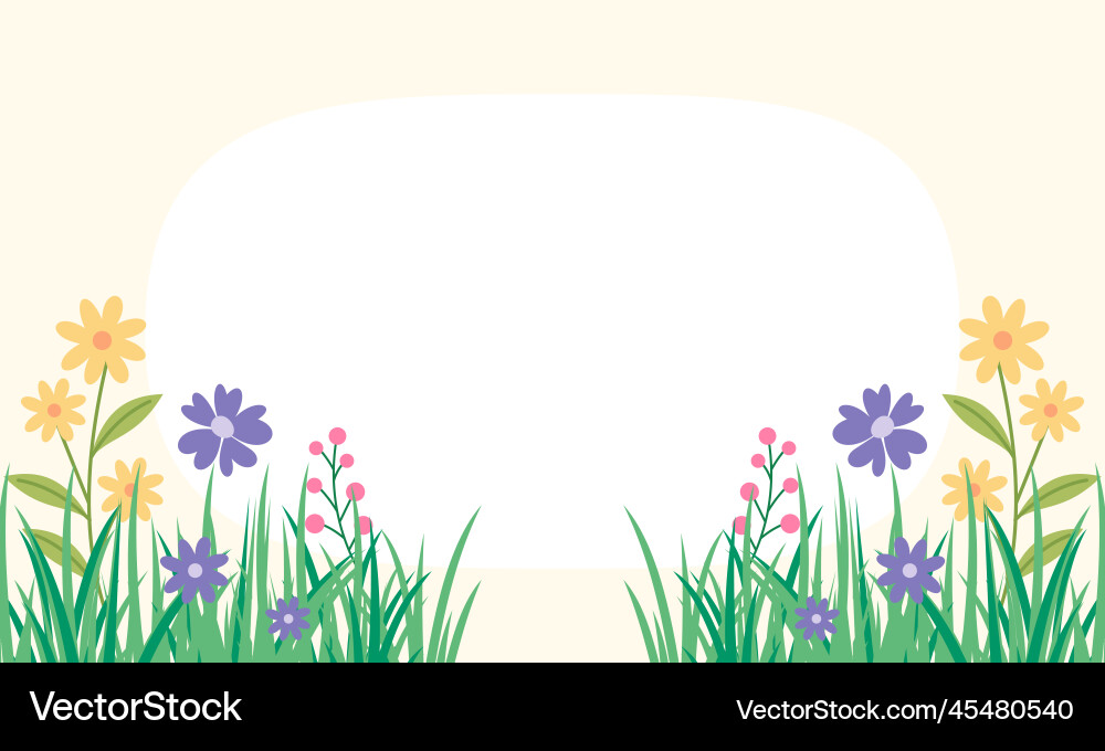Natural background with flowers Royalty Free Vector Image