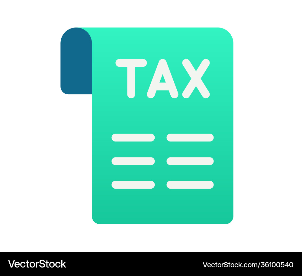 Tax bill invoice single isolated icon Royalty Free Vector