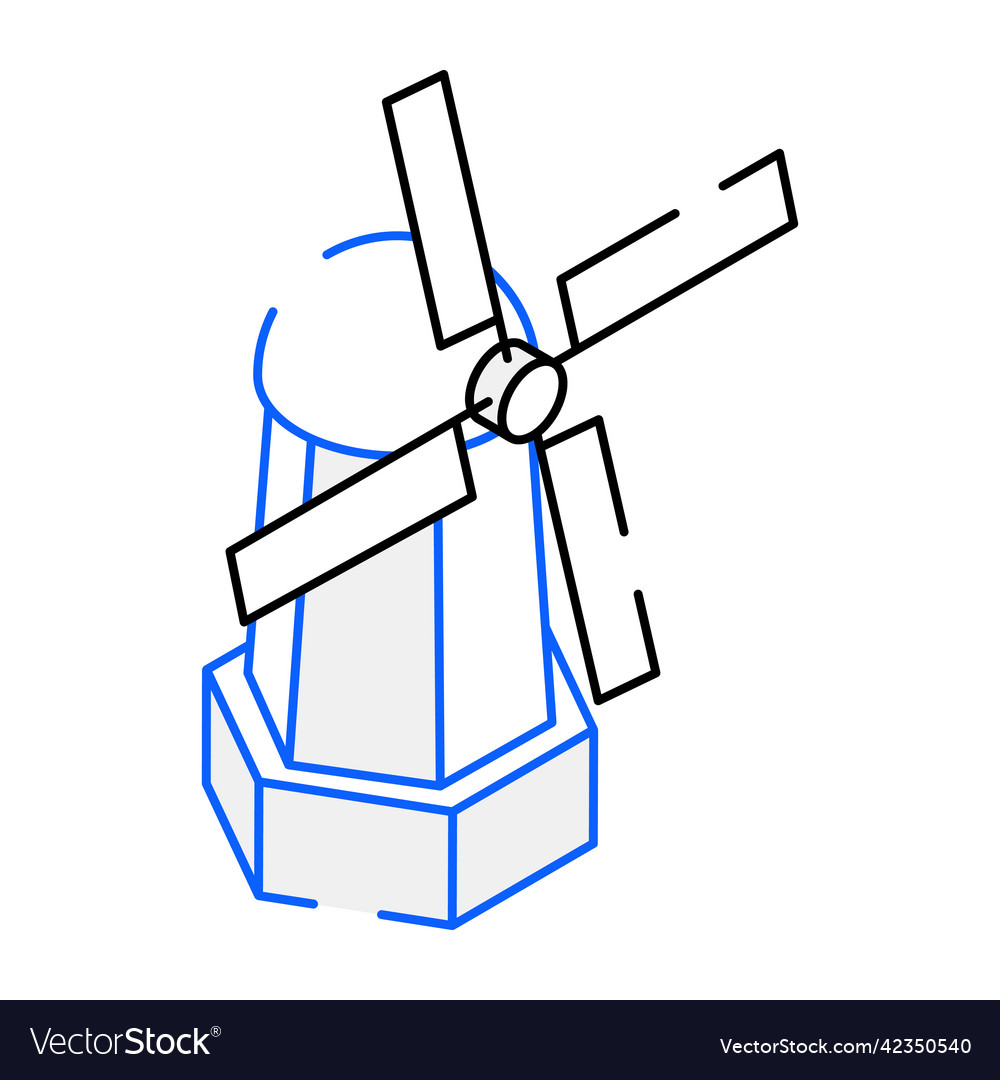 Windmill Royalty Free Vector Image - VectorStock