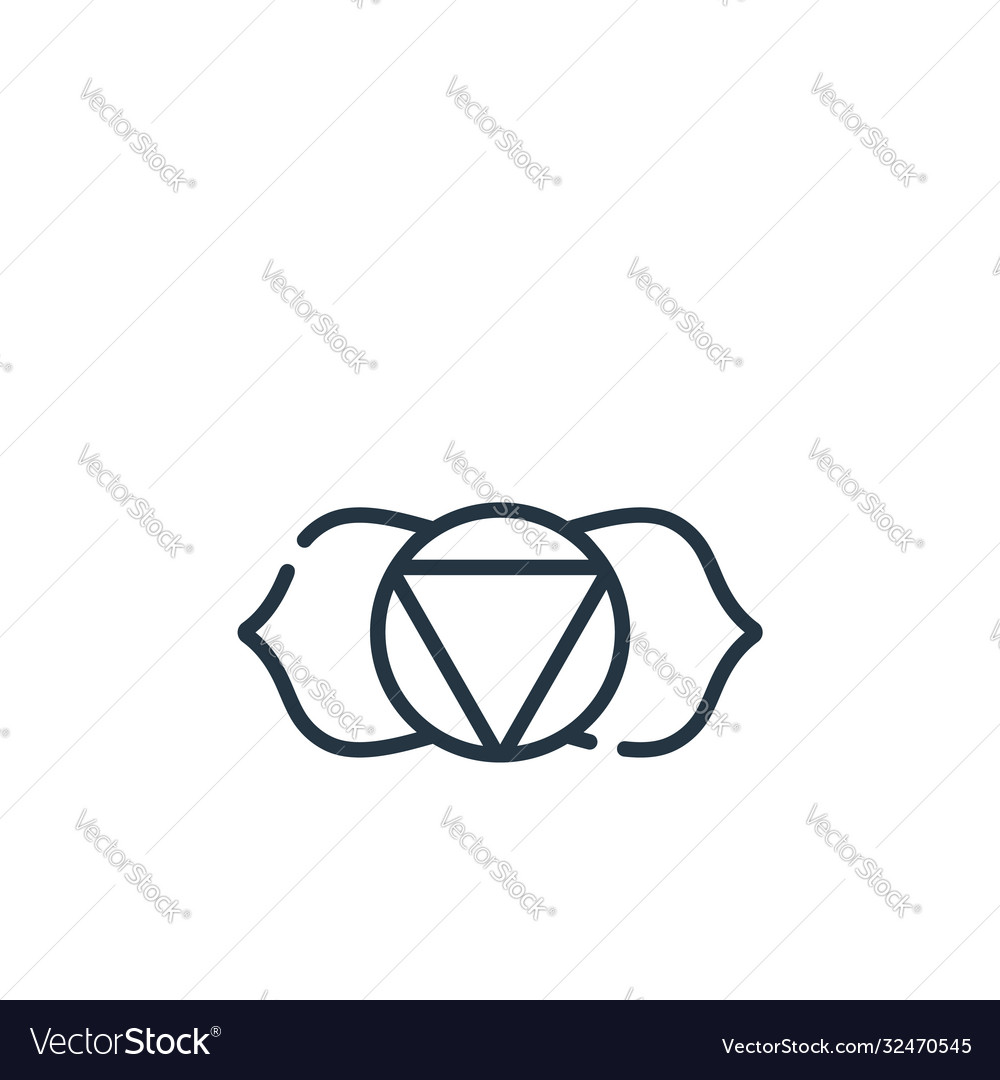 Ajna icon editable stroke linear symbol Royalty Free Vector