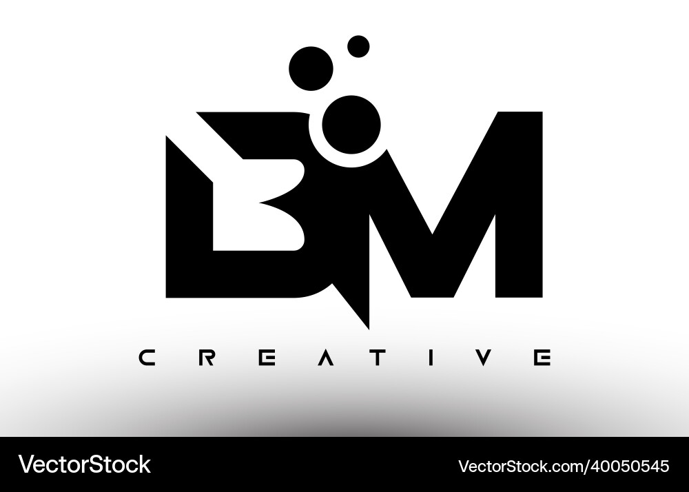 Bm elegant letter logo design letter icon Vector Image
