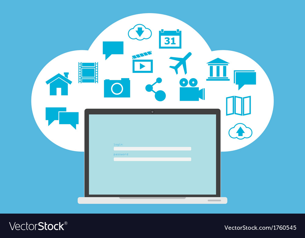 Cloud computing concept Royalty Free Vector Image