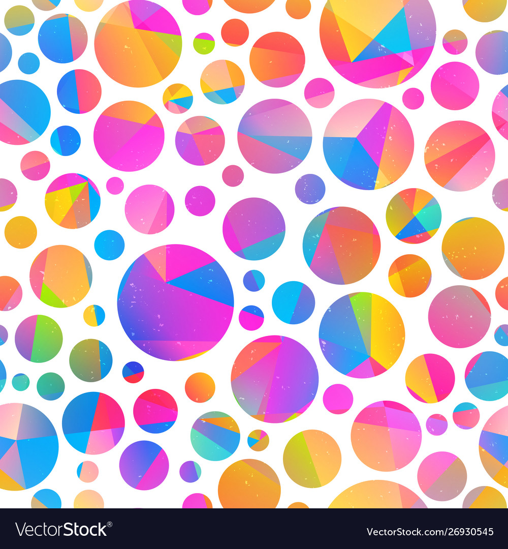 Colored circle seamless pattern Royalty Free Vector Image