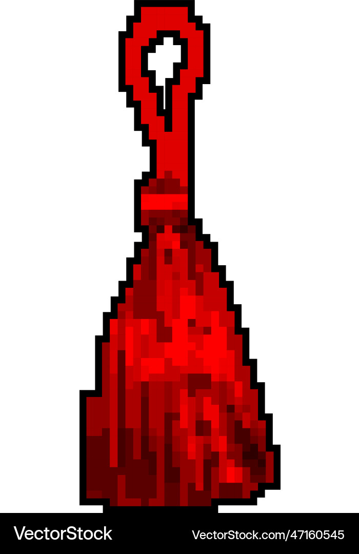 Cord tassel rope game pixel art Royalty Free Vector Image