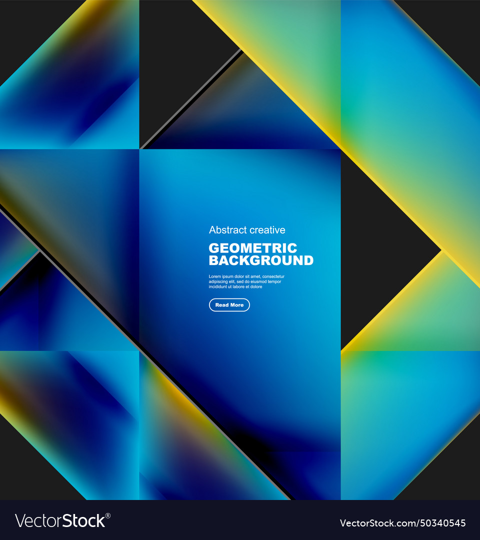 Gradient triangles abstract background Royalty Free Vector