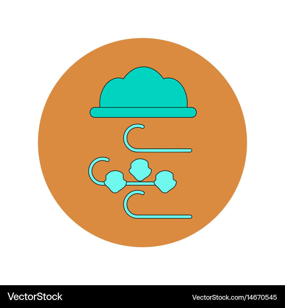 In flat design of hail Royalty Free Vector Image