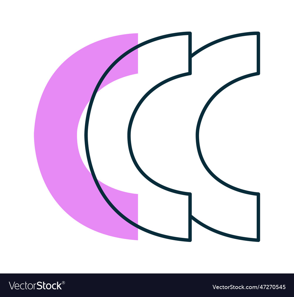 Linear rounded element Royalty Free Vector Image