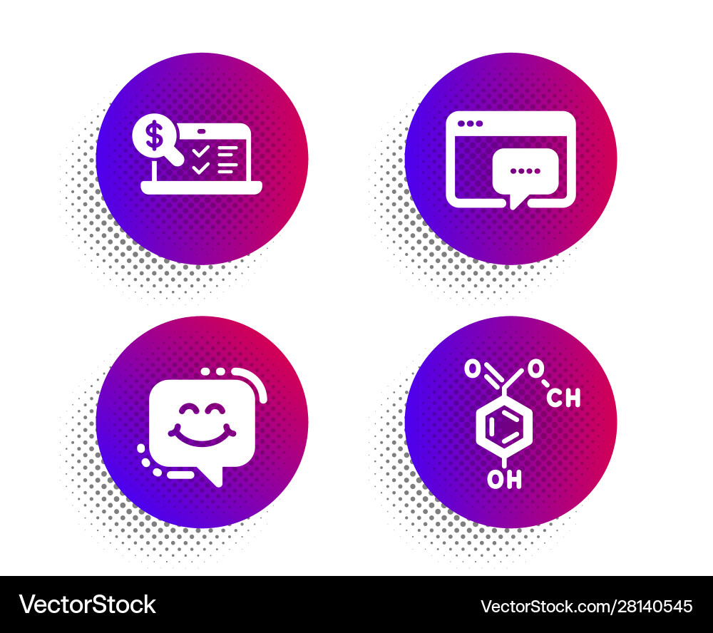 Online accounting smile chat and seo message Vector Image