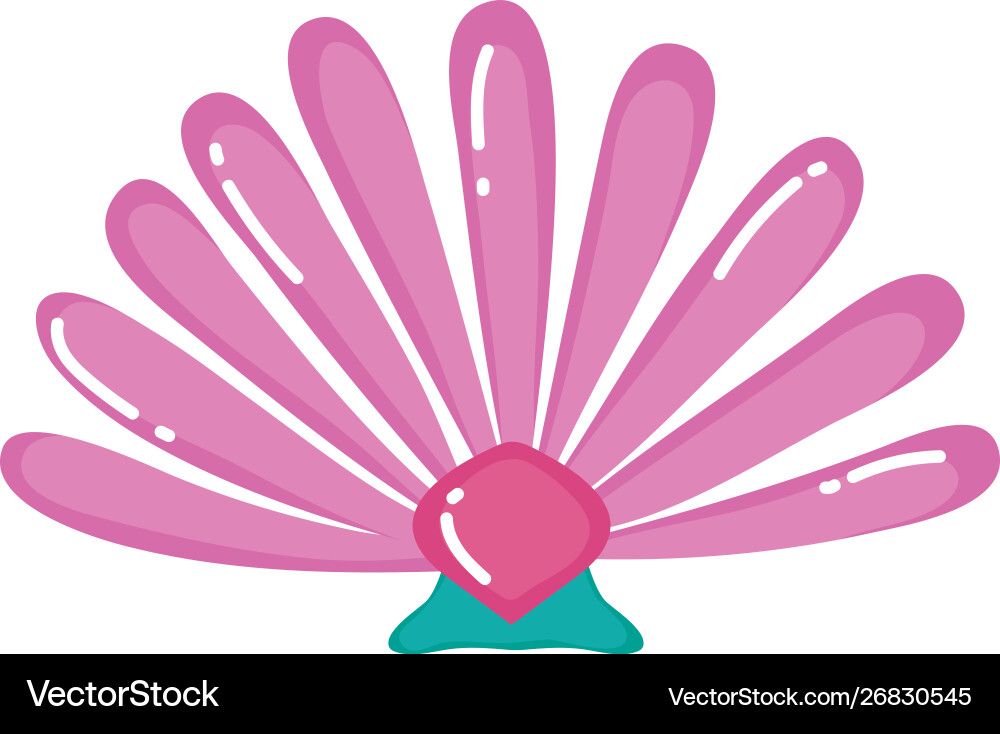 Summer and tropical pink leaves design Royalty Free Vector
