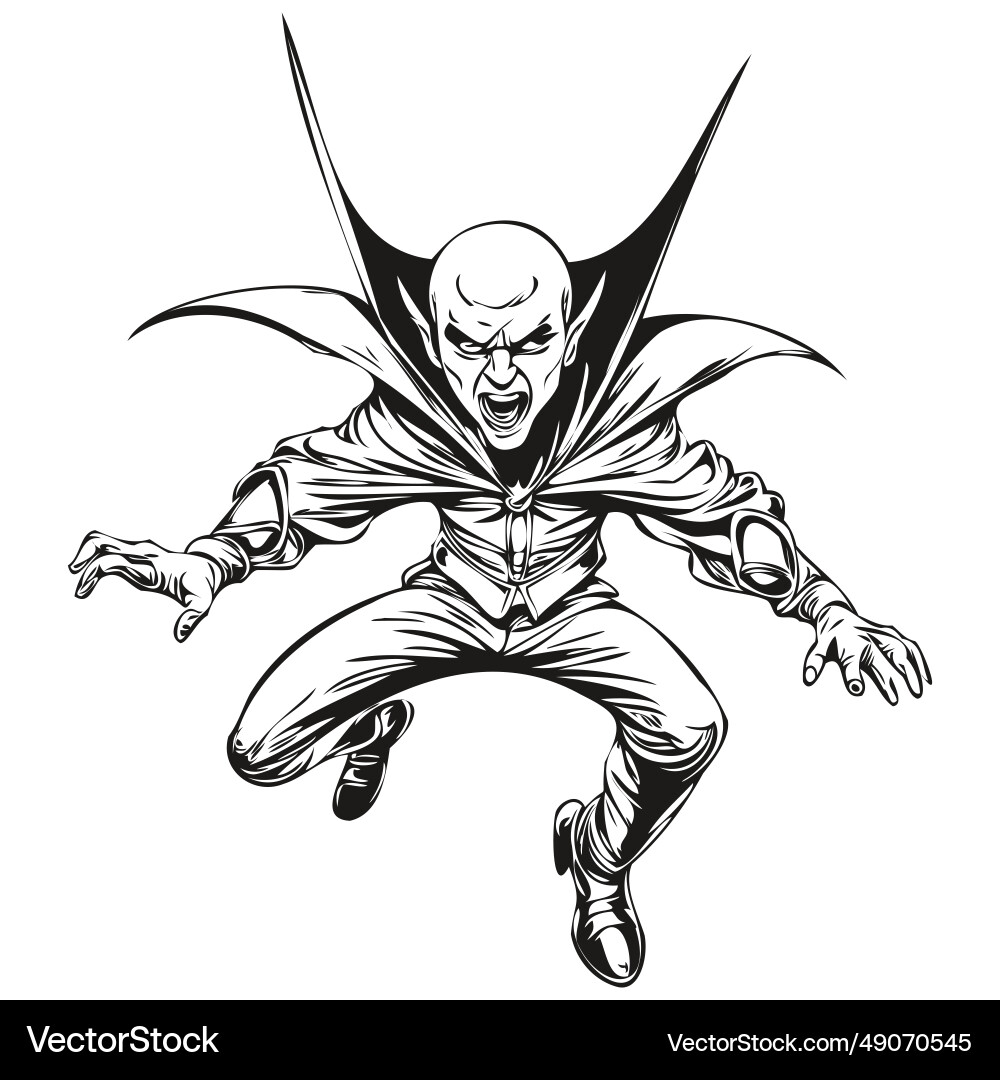 Transparent halloween vampire haunting in black Vector Image