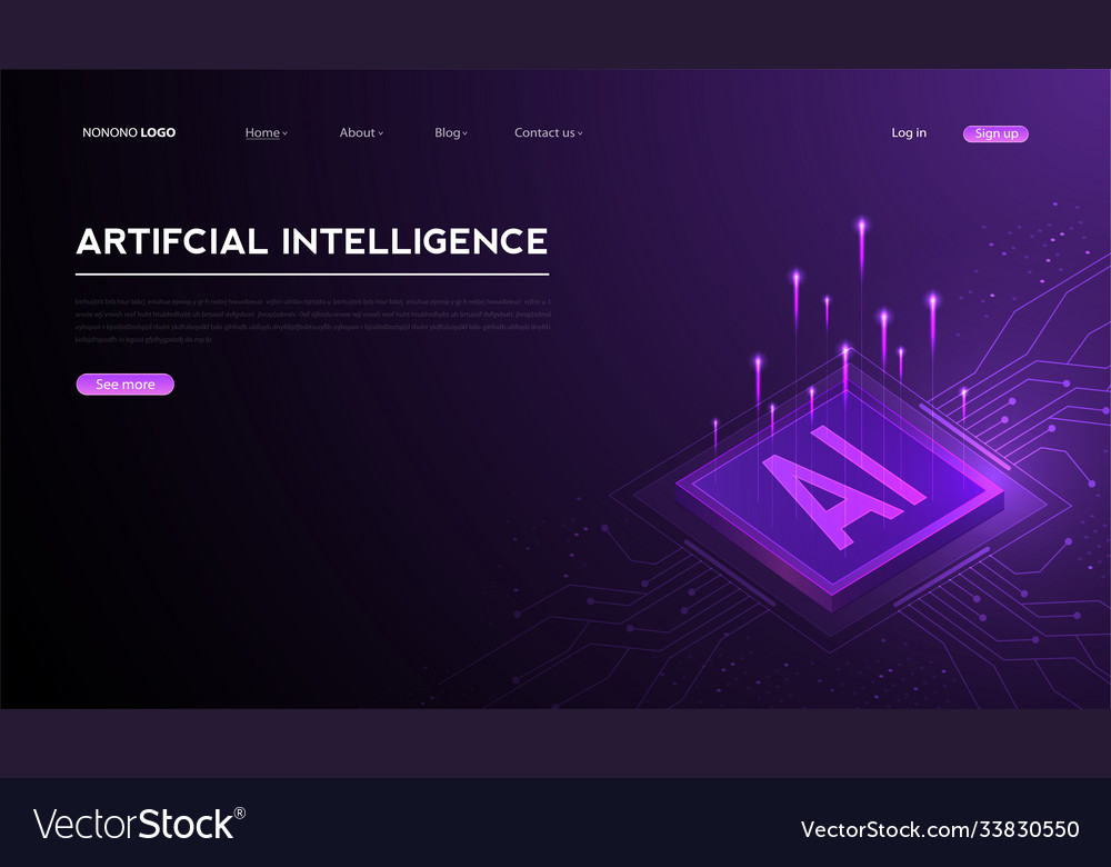 Artificial intelligence machine learning ai data Vector Image