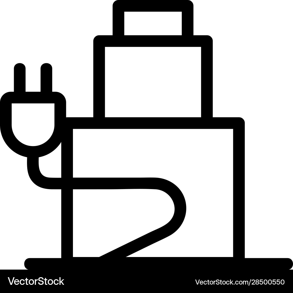 Charging icon isolated contour symbol Royalty Free Vector