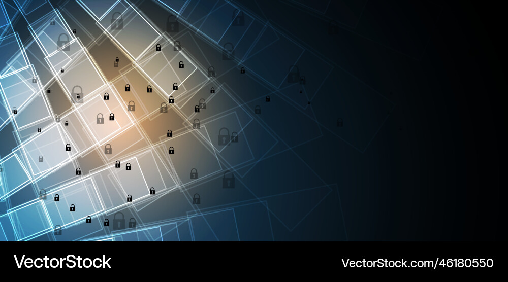 Cybersecurity and information or network Vector Image