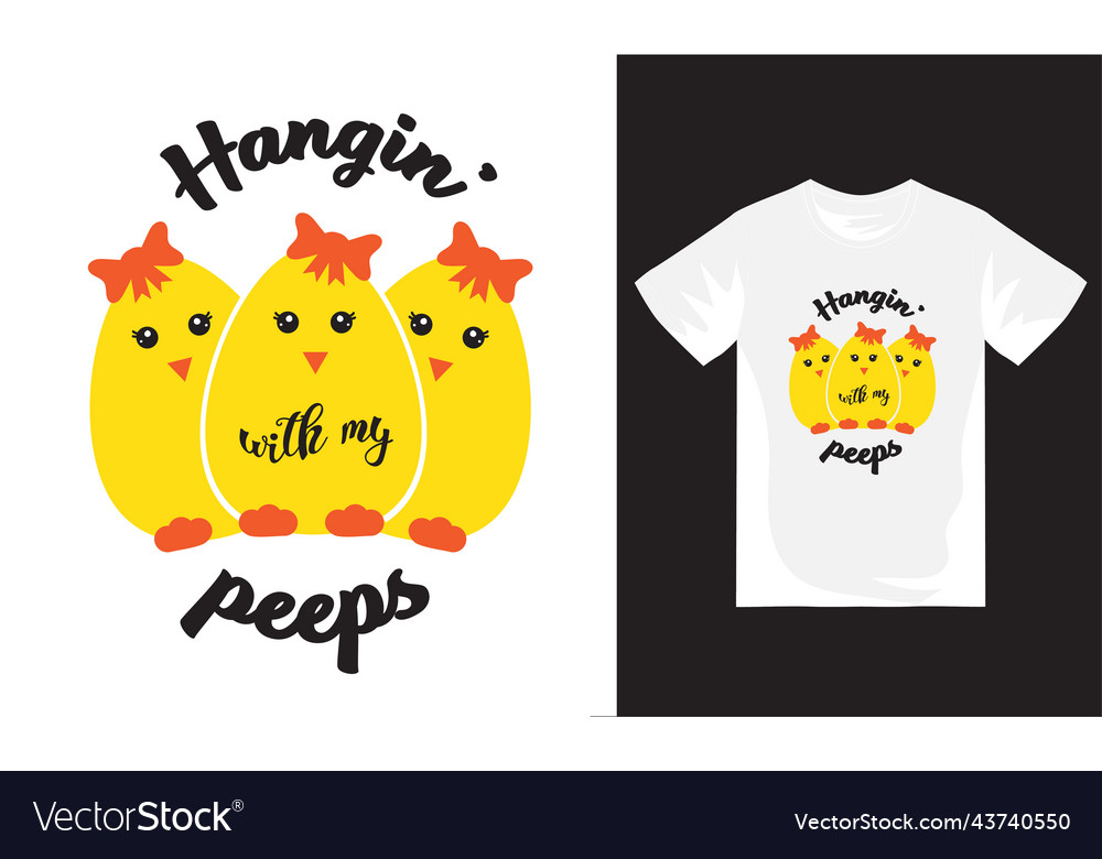 Easter day t-shirt design template Royalty Free Vector Image