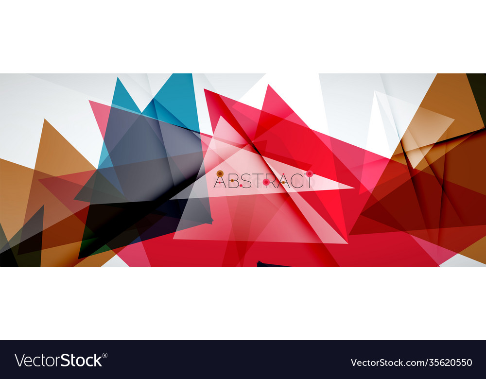 Geometric abstract background color triangle Vector Image