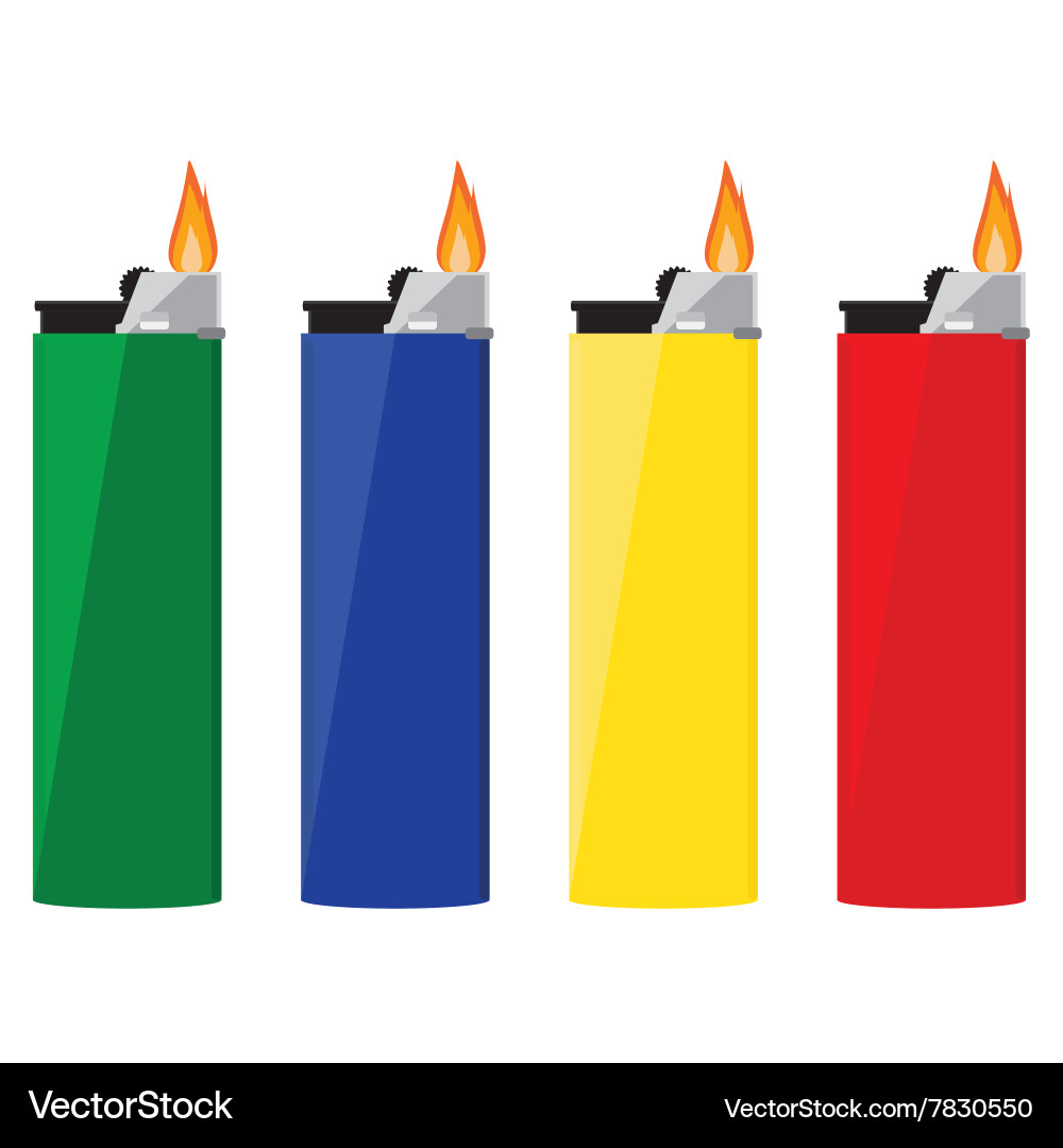 Lighter icon set Royalty Free Vector Image - VectorStock