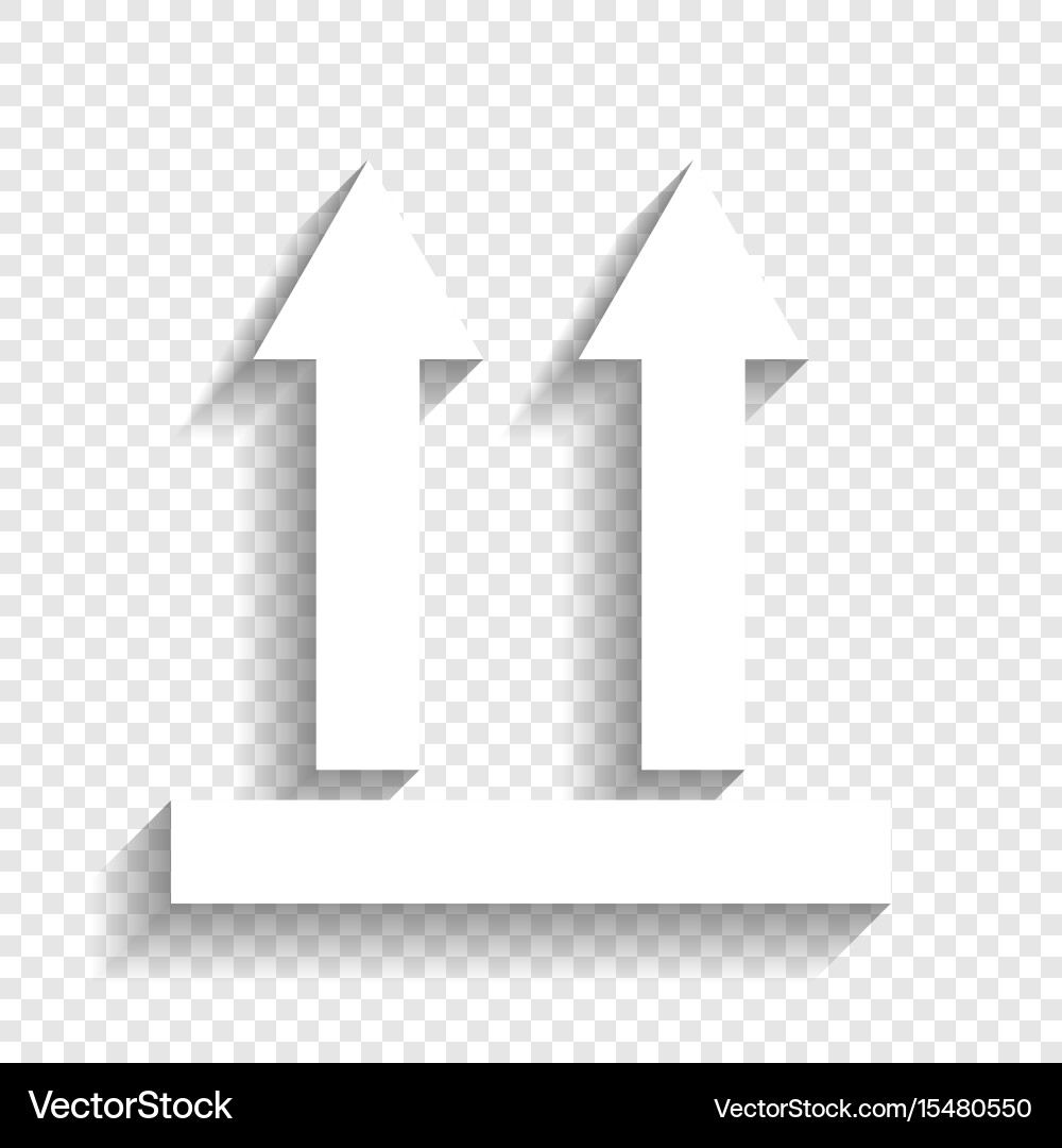 Logistic sign arrows white icon Royalty Free Vector Image