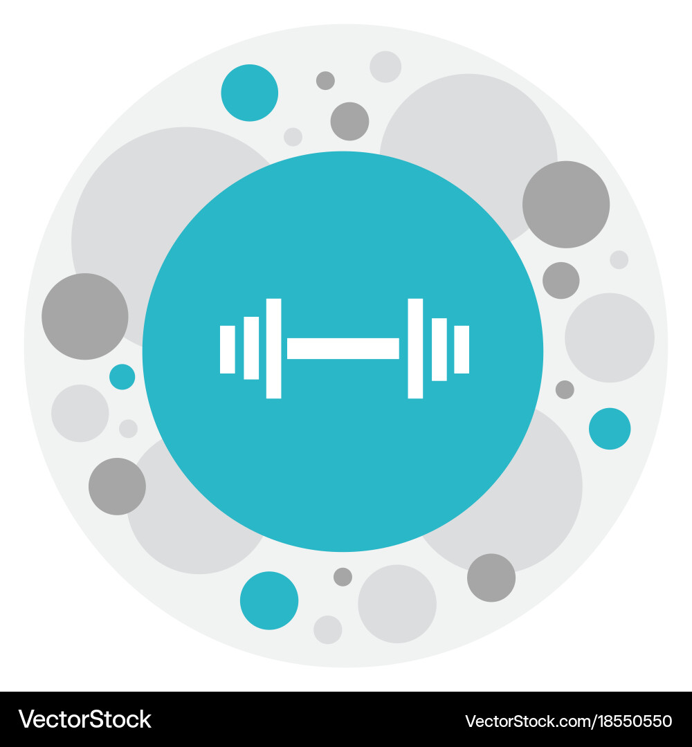 Of exercise symbol on barbell Royalty Free Vector Image