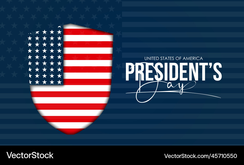 Presidents day template design concept observed Vector Image