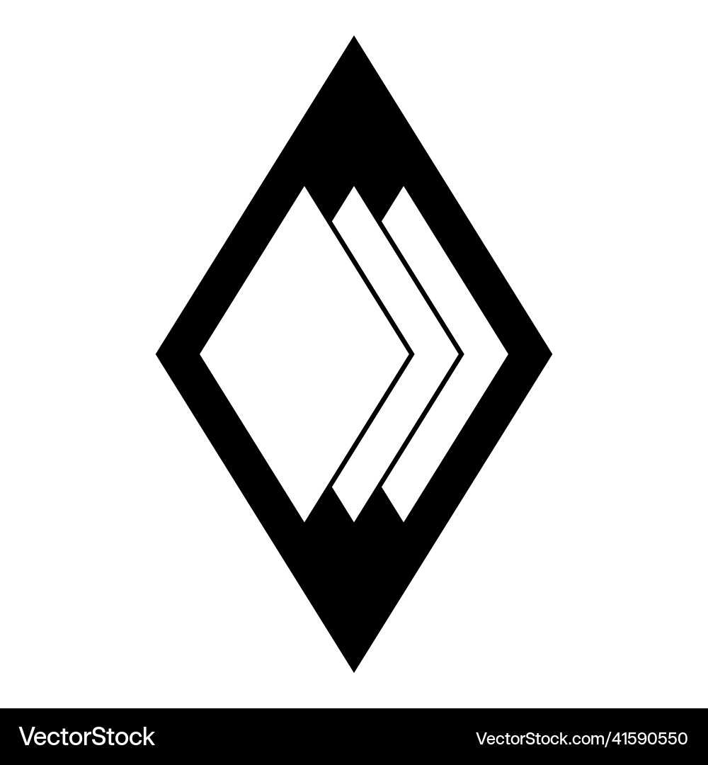 Rhombus flat icon isolated on white background Vector Image