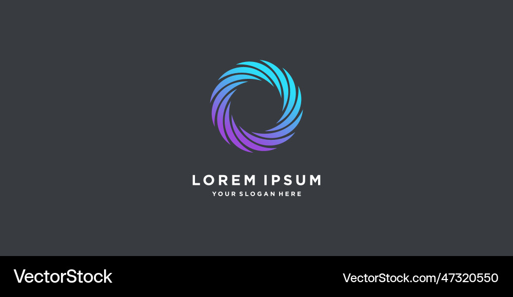 Technology logo design template with creative Vector Image
