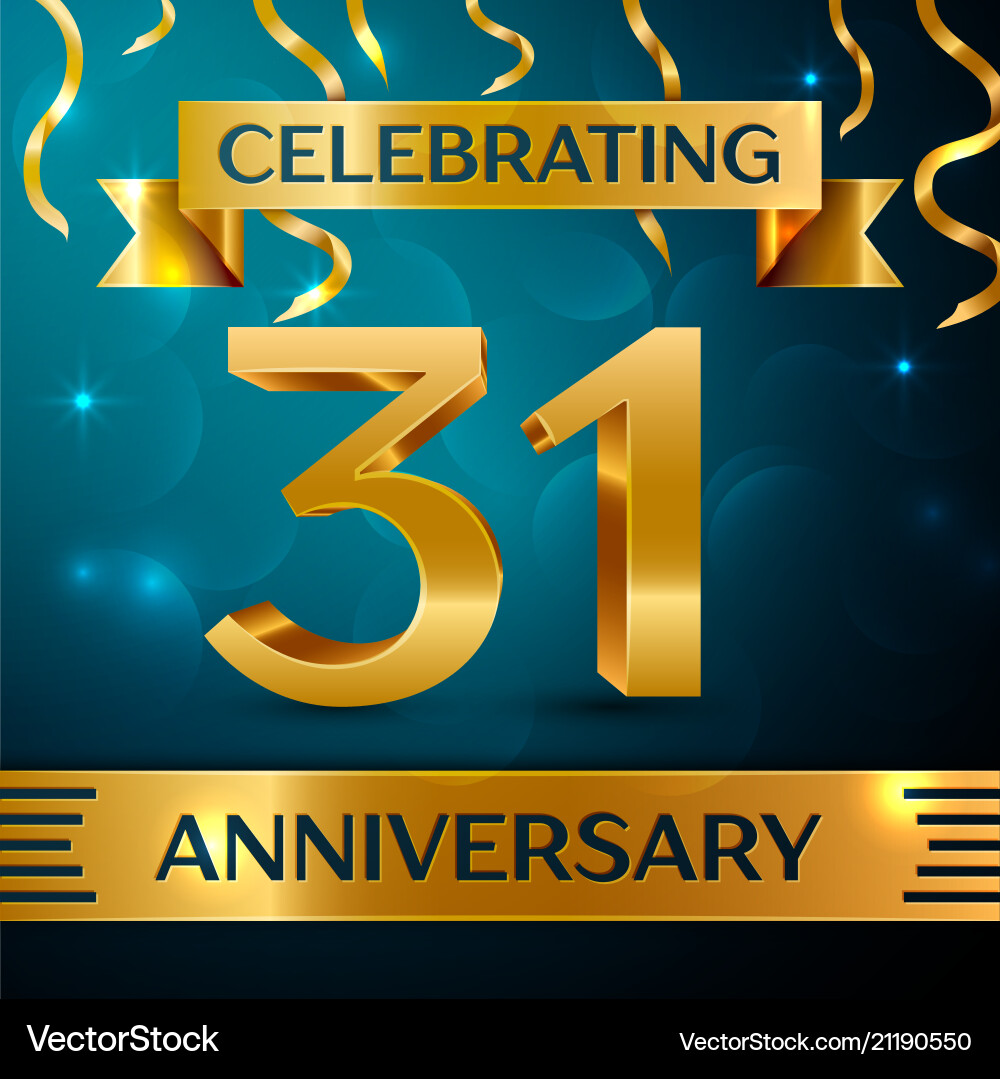 Thirty one years anniversary celebration design Vector Image