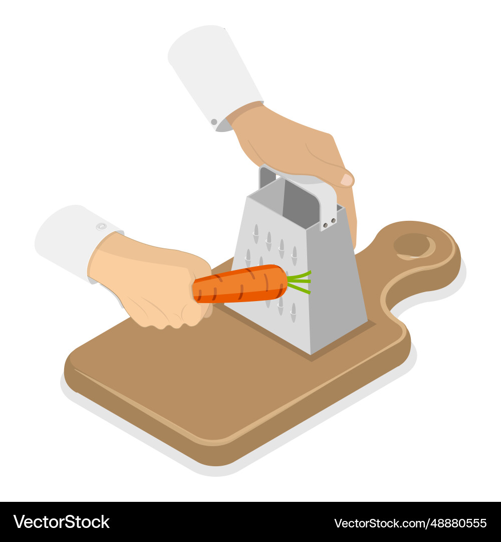 3d isometric flat set of culinary item 4 Vector Image