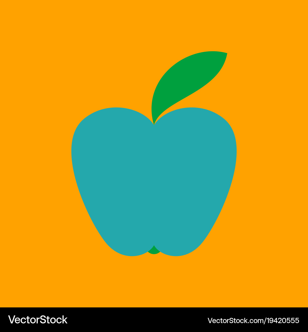 Apple icon in trendy flat style isolated Vector Image