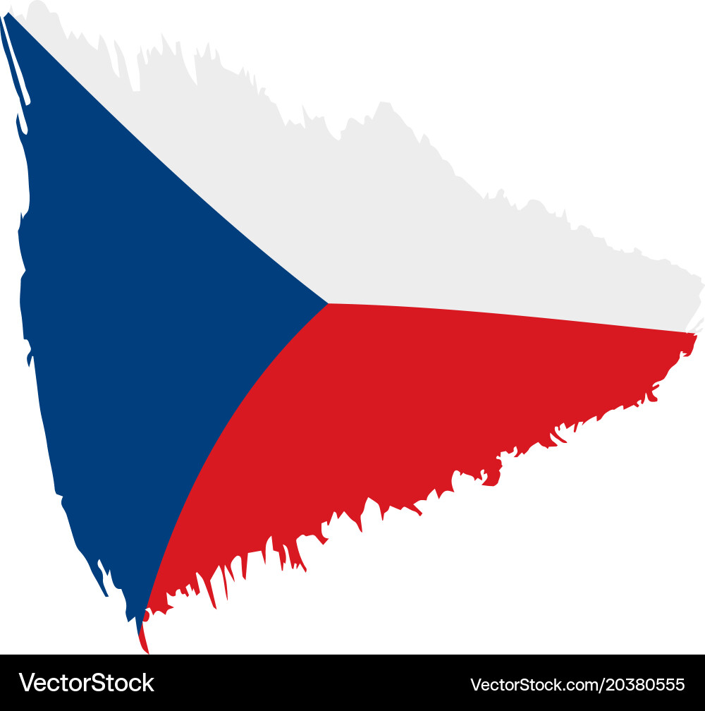 Czechia flag Royalty Free Vector Image - VectorStock