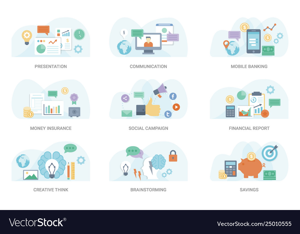 Flat concept Royalty Free Vector Image - VectorStock