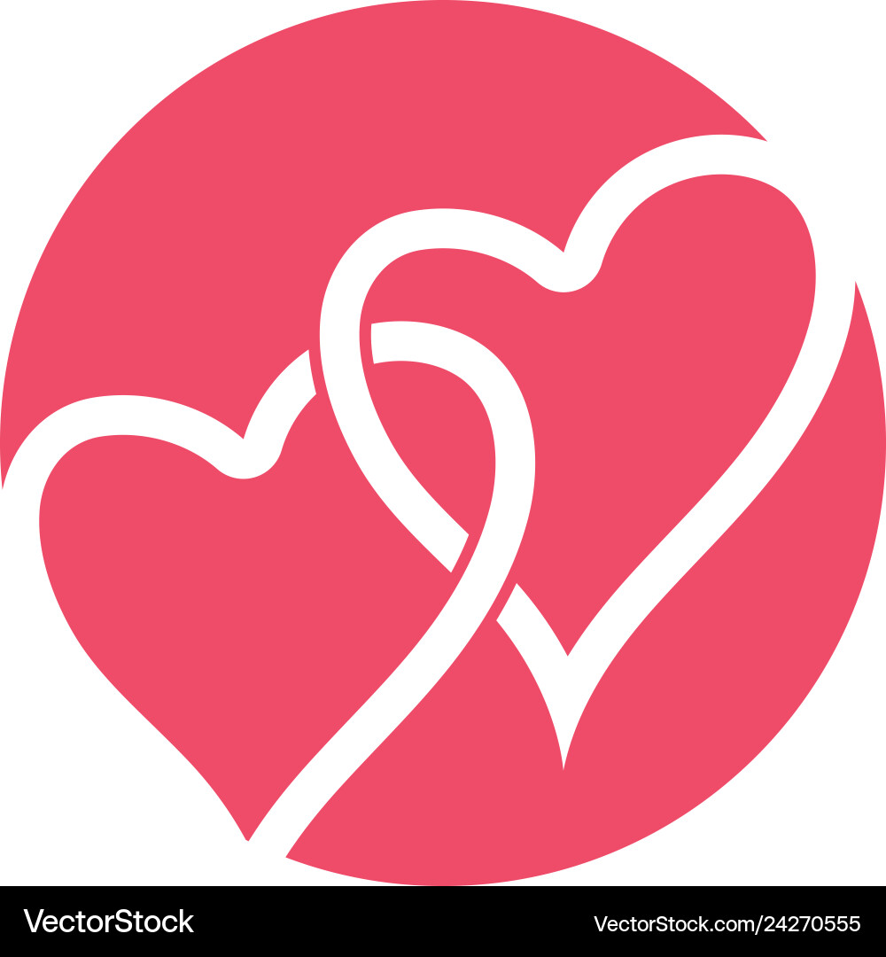 Love heart logo and template Royalty Free Vector Image