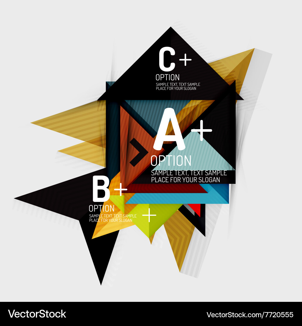 Paper style abstract geometric shapes Royalty Free Vector