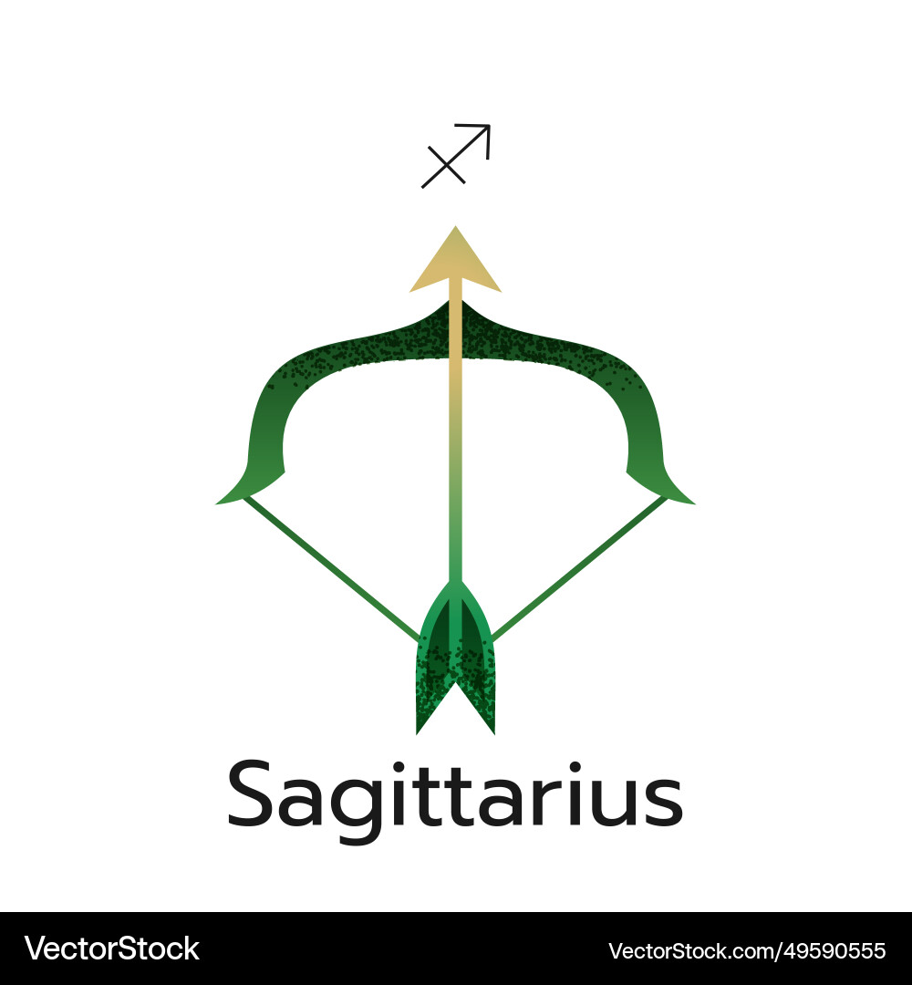 Sagittarius sign logo icon isolated Royalty Free Vector