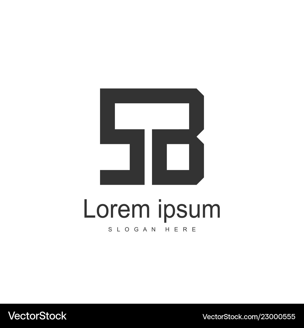 Sb letter logo design initial letter logo template