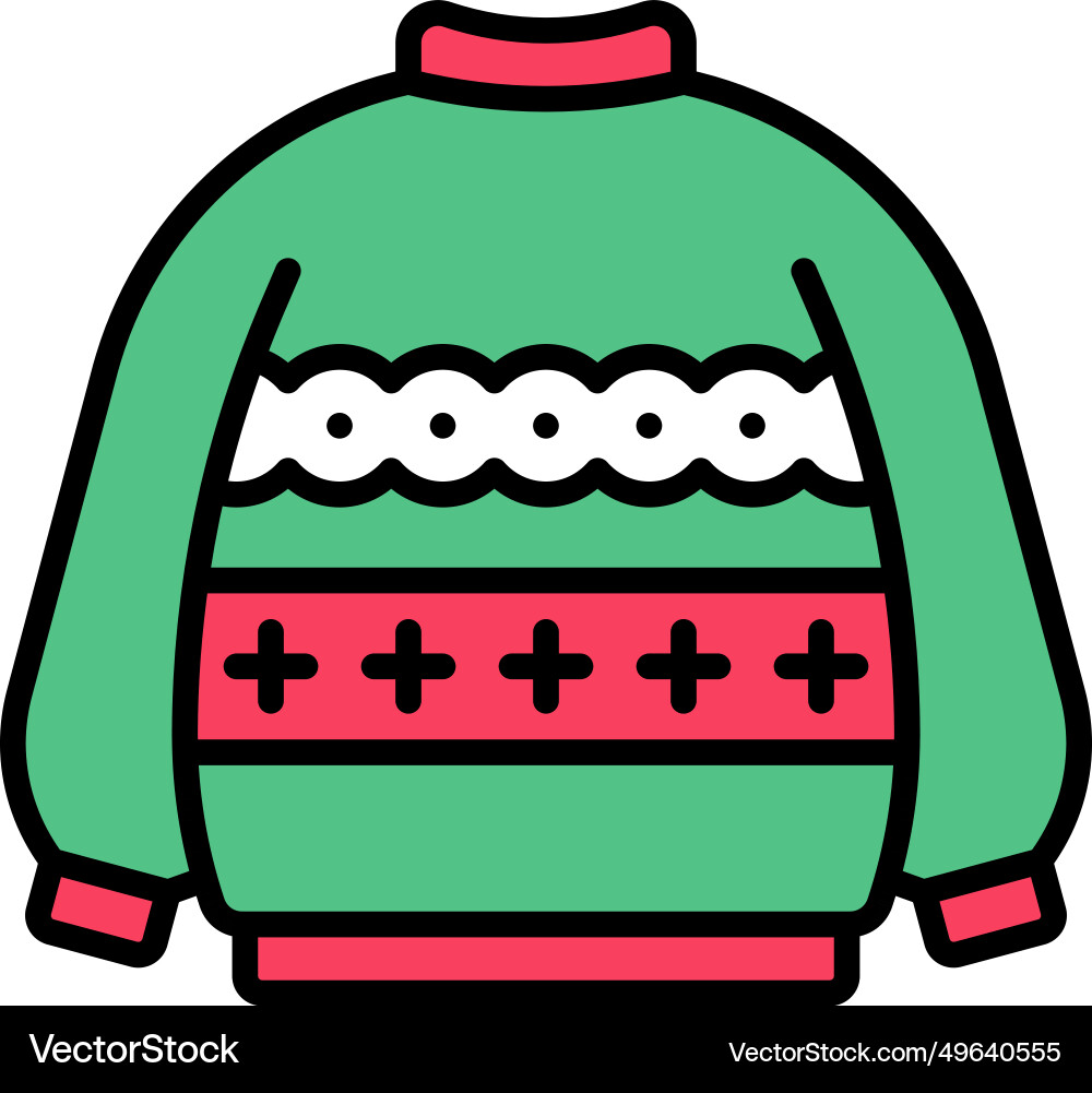 Sweater icon christmas related Royalty Free Vector Image
