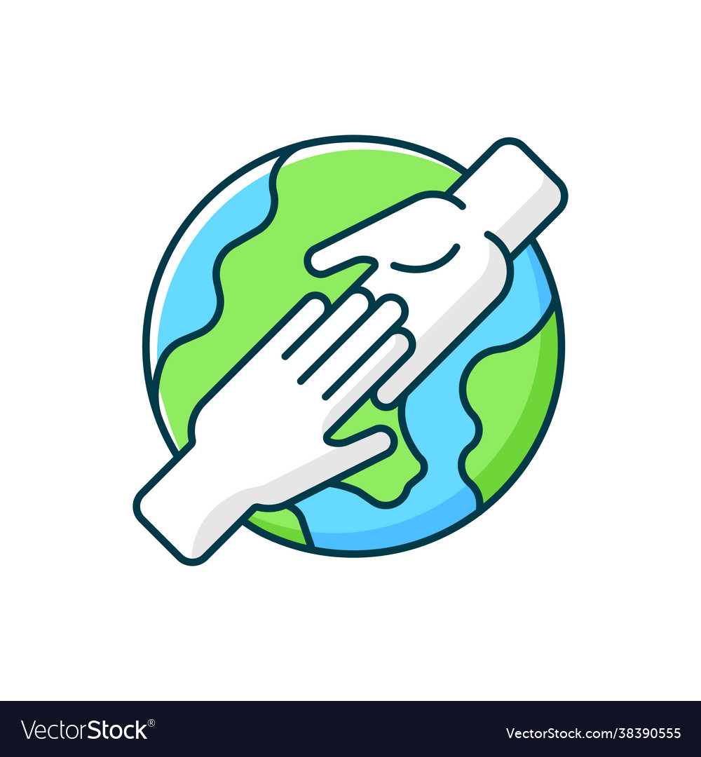 Volunteer travel rgb color icon Royalty Free Vector Image Volunteer travel rgb color icon Royalty Free Vector Image