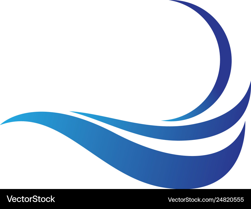 Wave symbol design Royalty Free Vector Image - VectorStock