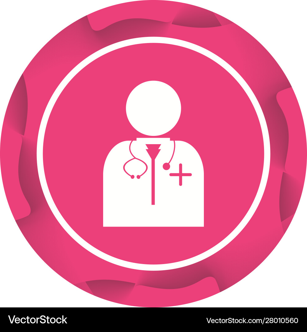 Beautiful doctor glyph icon Royalty Free Vector Image