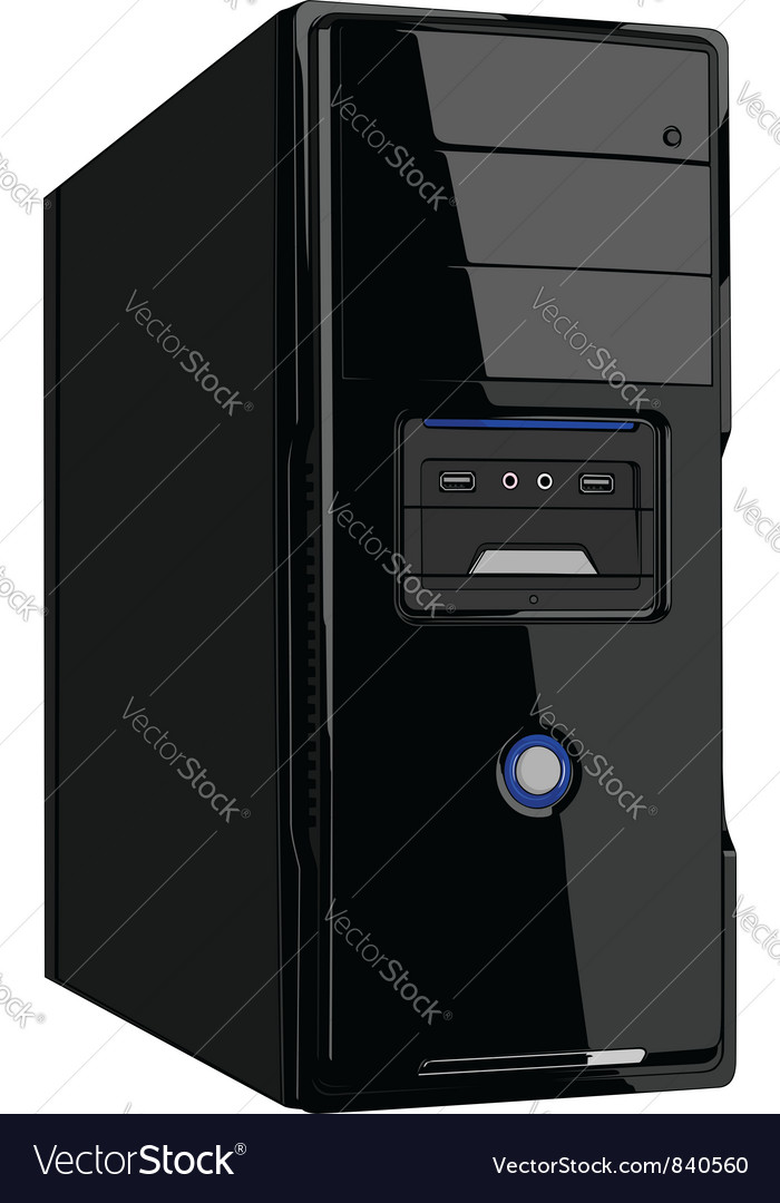 Computer case Royalty Free Vector Image - VectorStock