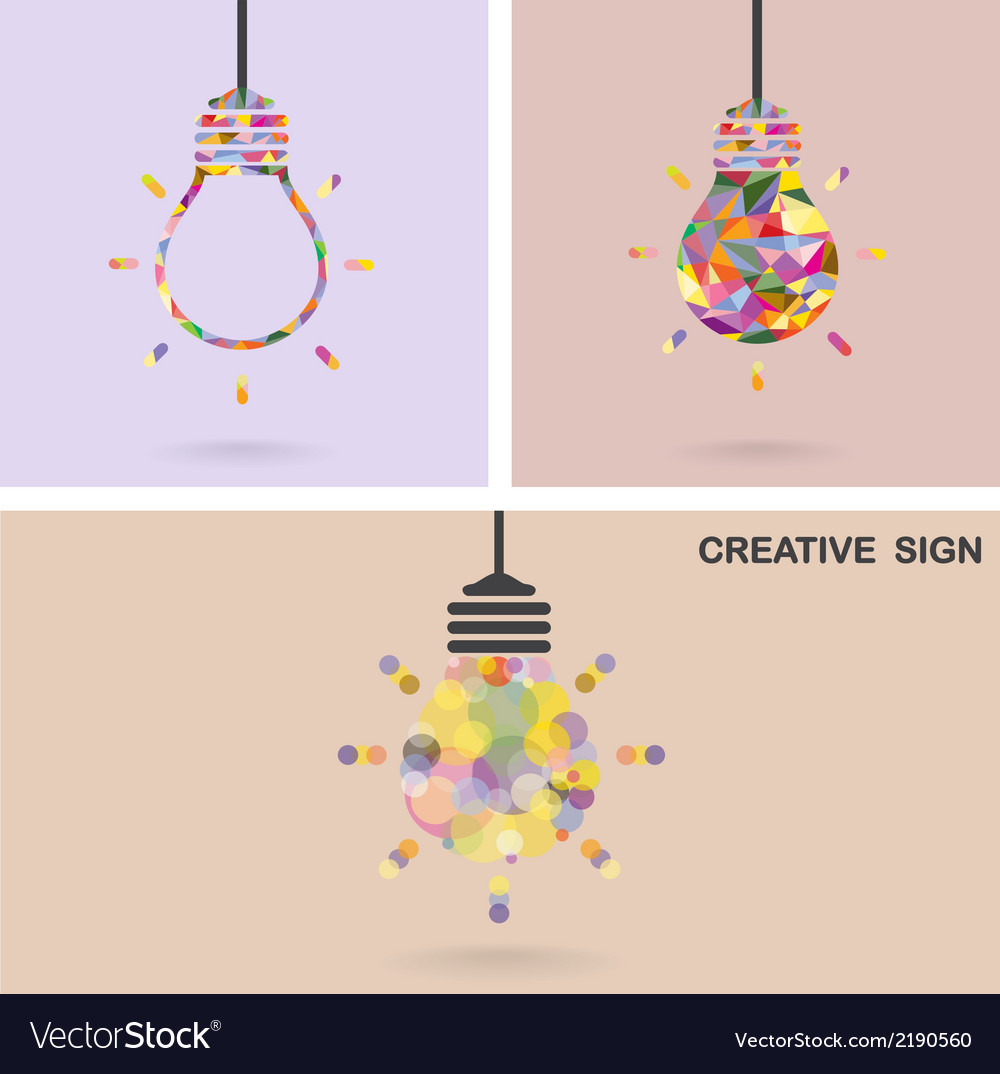 Creative light bulb Royalty Free Vector Image - VectorStock